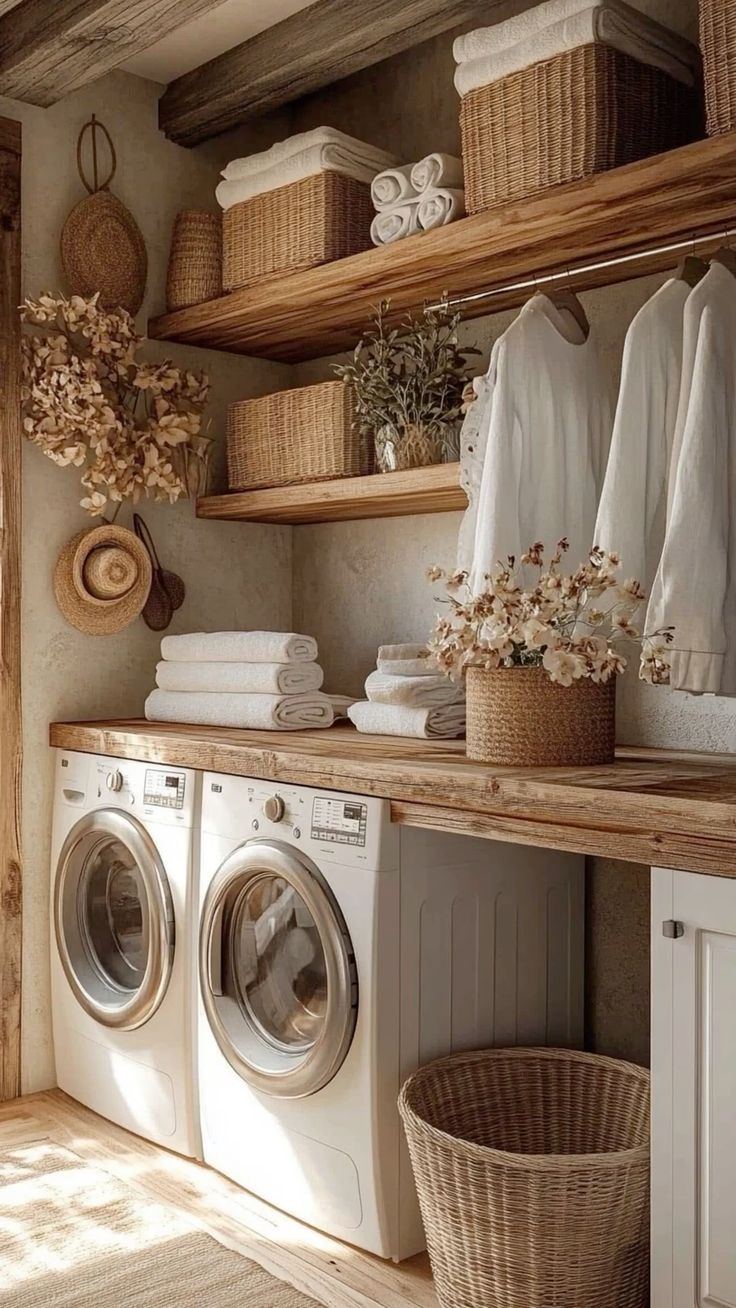 Home Decor, Interior Design, Organized Home Cozy Rustic Laundry Room in ...