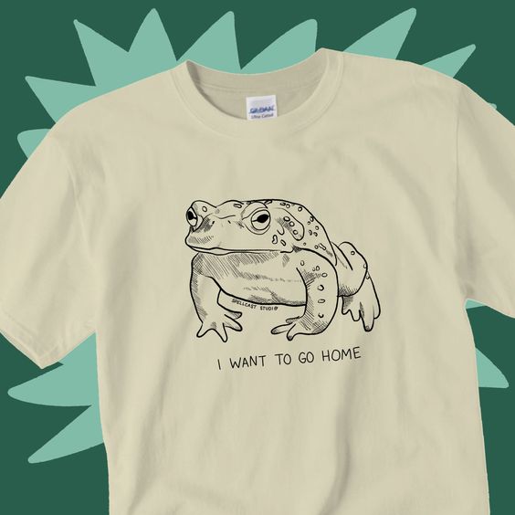 “Funny frog tee, \”I want to go home\” frogs toad toads tshirt – Tiktok ...