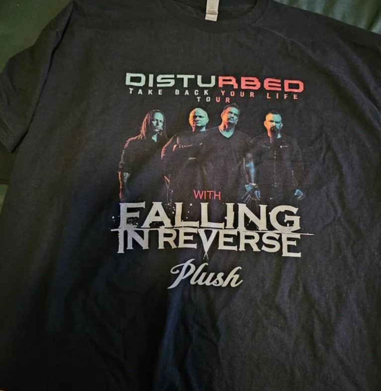 Disturbed Take Back Your Life Tour Falling in Reverse 2024 Tour T Shirt ...
