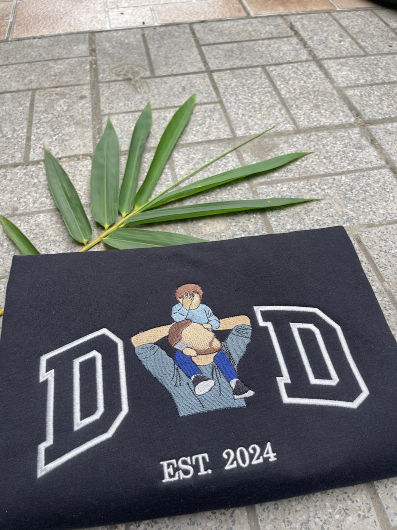 Fathers day shirt, Embroidered dad shirt, Embroidery Photo,gift for ...