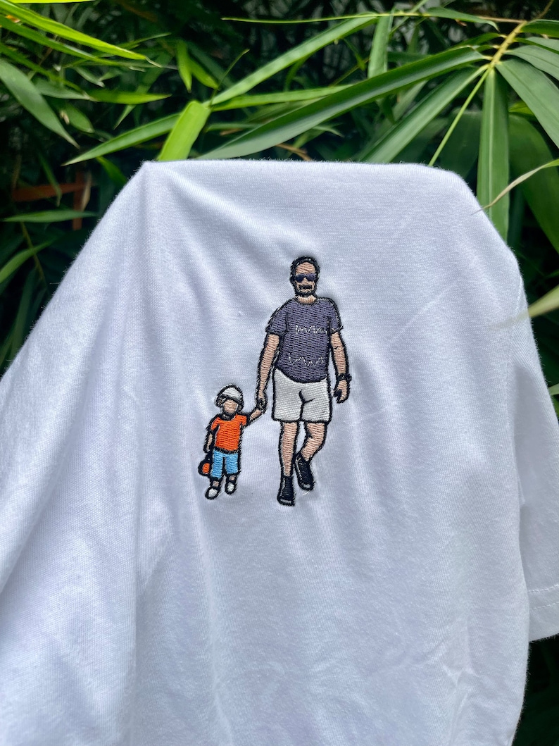 Dad tshirt, father and son shirt, embroidered dad shirt, custom ...